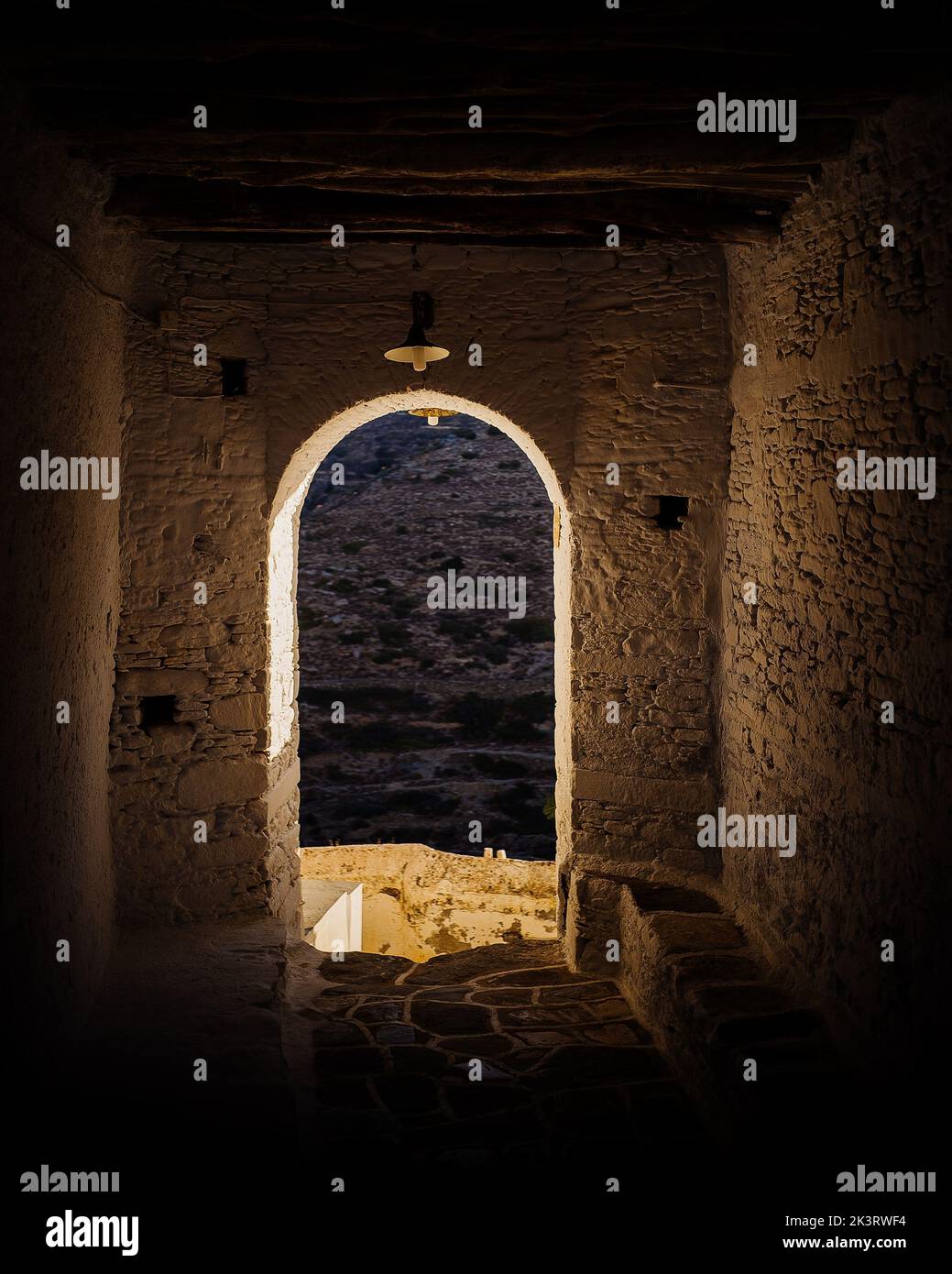 The inside of an old stone castle Stock Photo - Alamy