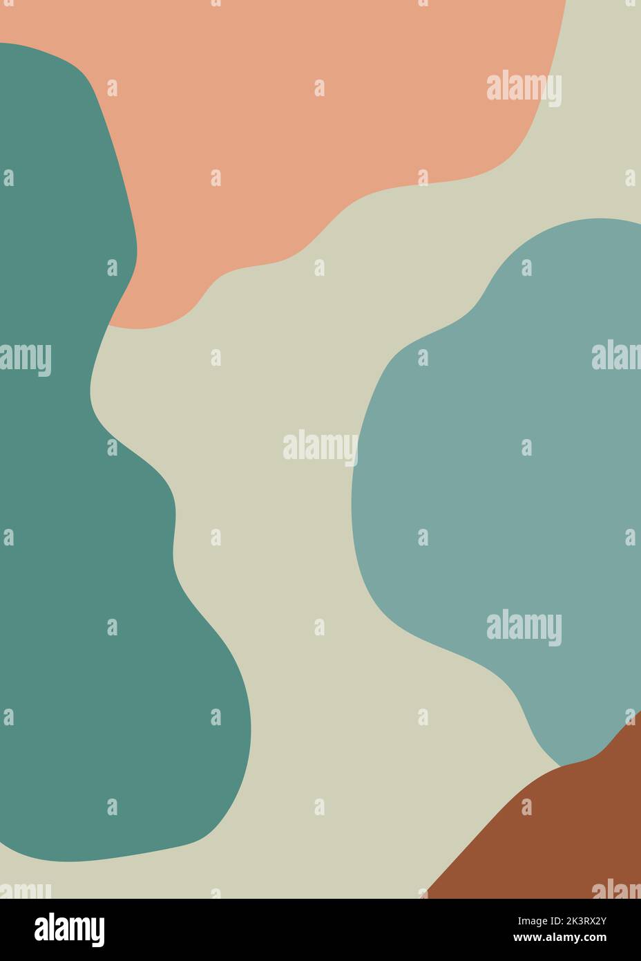 Landscape background in banner style. Geometric template with wavy ...