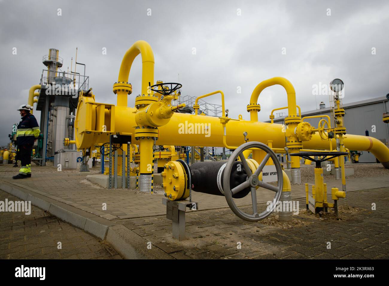 September 27th 2022. Goleniow, Poland. Compressor station of the new ...