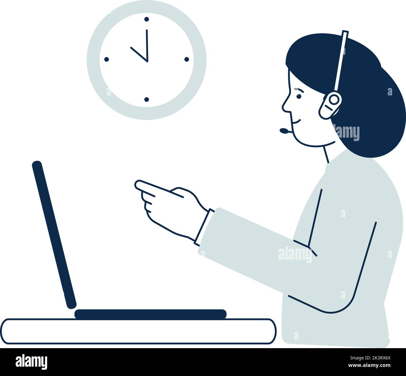 Smiling woman in call Stock Vector Images - Alamy