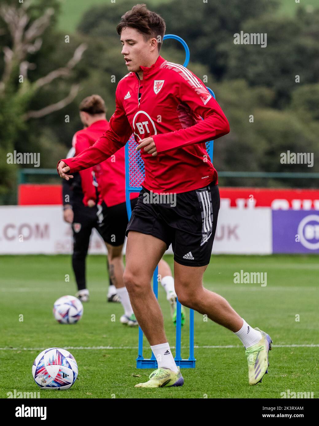 PONTYCLUN, WALES - 19 SEPTEMBER 2022: Wales' Rubin Colwill during a ...
