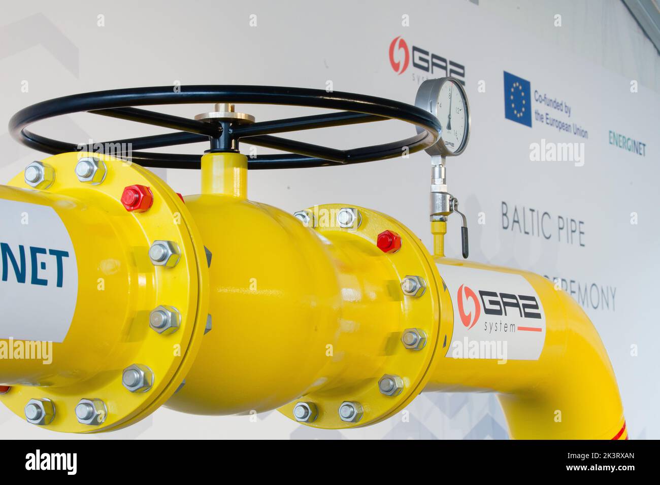 September 27th 2022. Goleniow, Poland. Compressor station of the new ...