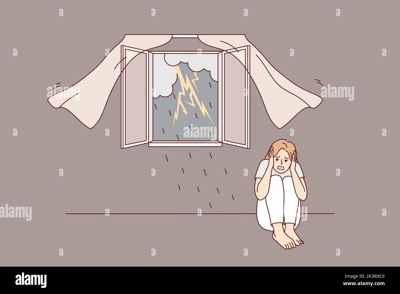 Astraphobia fear Stock Vector Images - Alamy