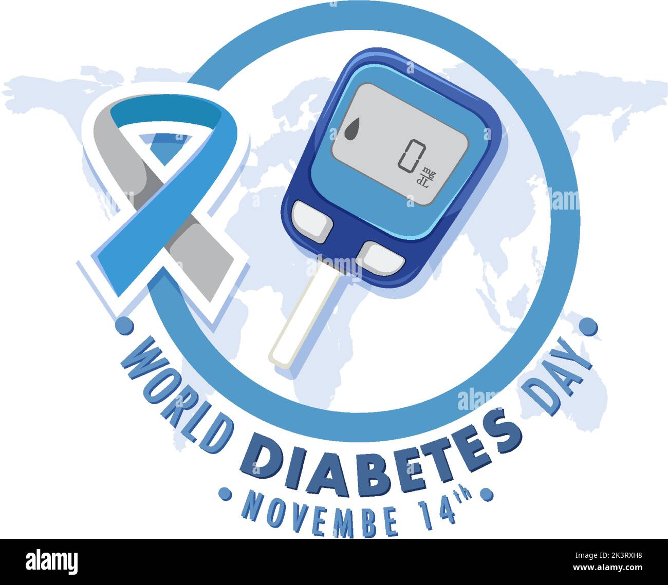 World Diabetes Day Logo Design illustration Stock Vector Image & Art ...