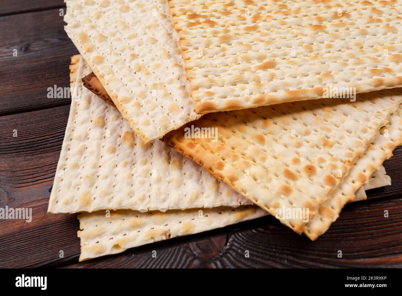 Jewish traditional Passover matzo bread Stock Photo - Alamy