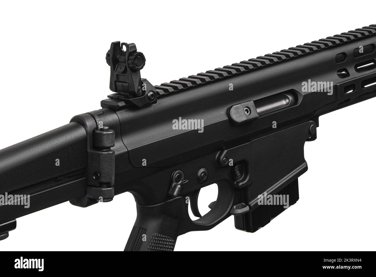 Modern automatic rifle isolated on white background. Weapons for police ...