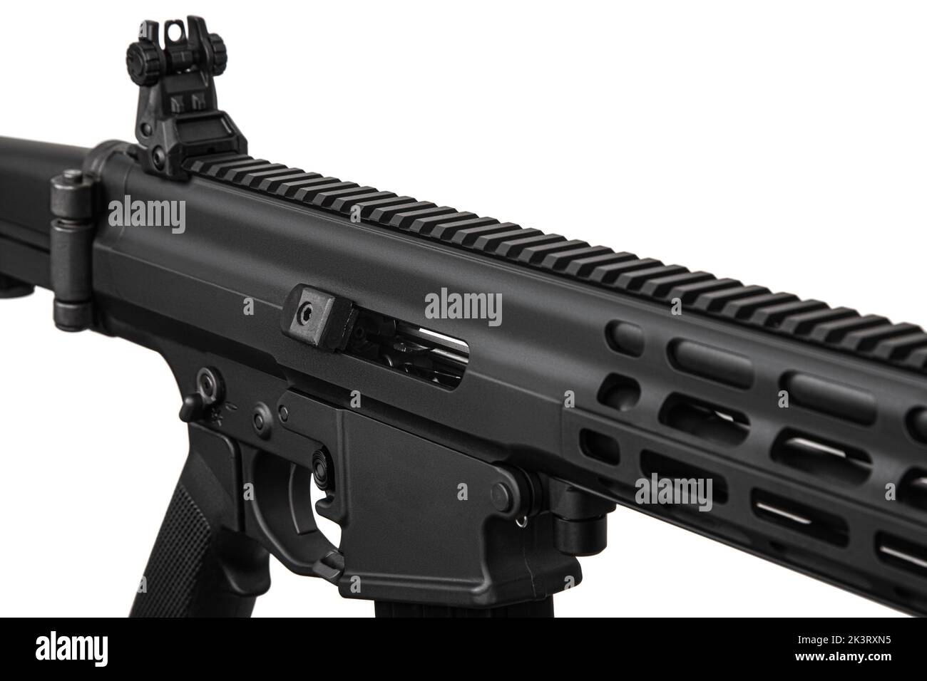 Modern automatic rifle isolated on white background. Weapons for police ...