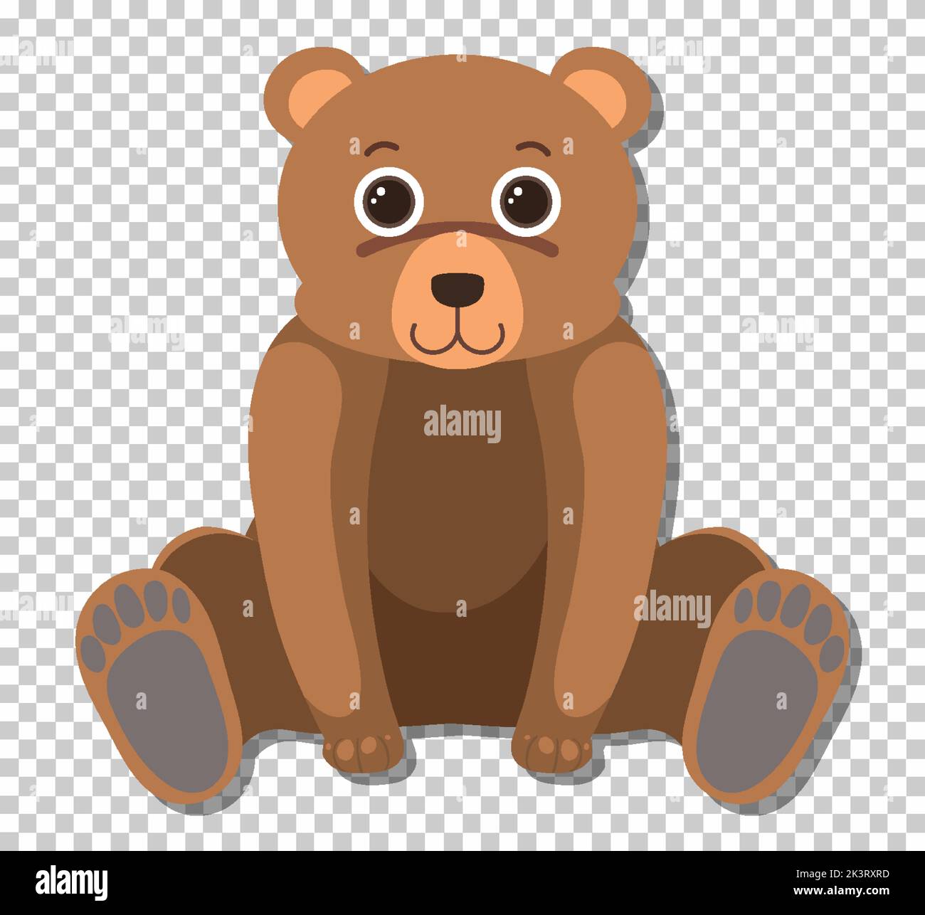 Cute bear in flat cartoon style illustration Stock Vector Image & Art ...
