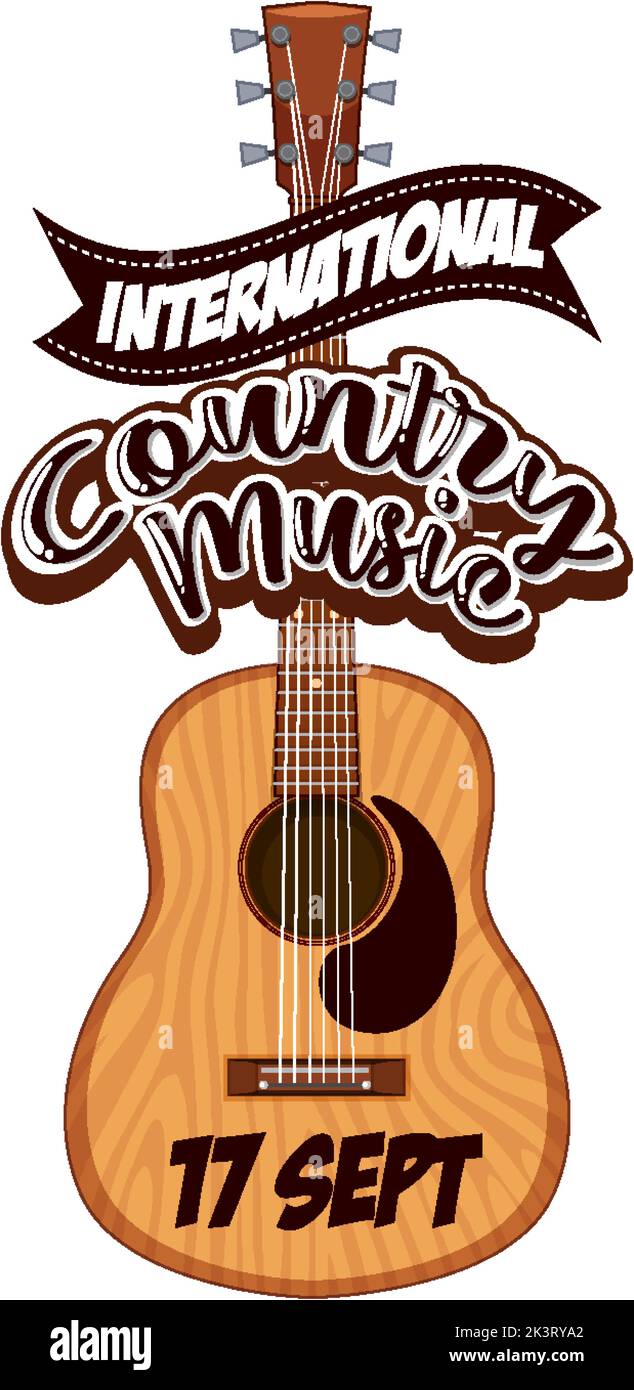 International Country Music Poster Design illustration Stock Vector ...
