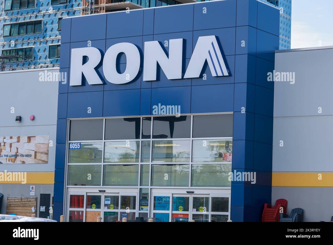 Store front of RONA. RONA is an American owned Canadian retailer of big-box format home ...