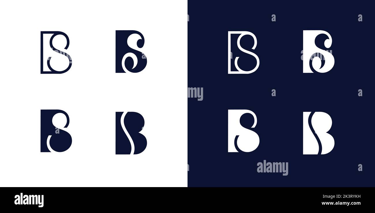 A modern and unique BS letter initials for logo Stock Vector Image ...