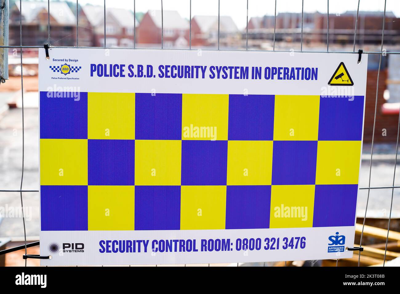 Perimeter Intruder Detection Systems sign on a fence outside a UK ...