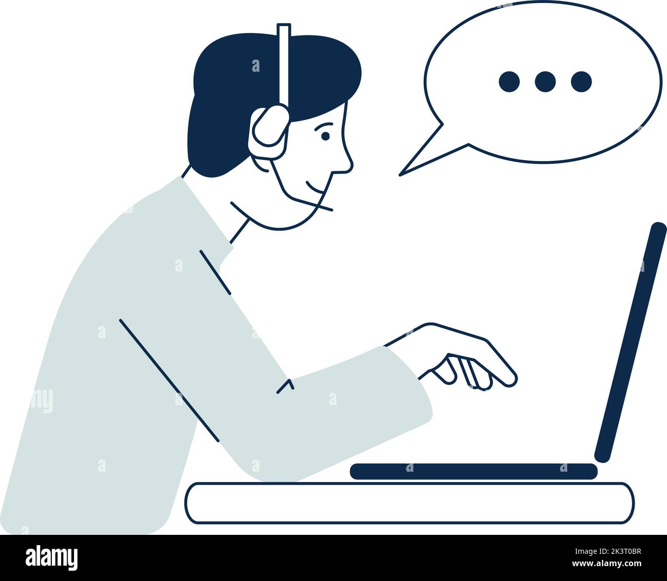 Happy male talking client Stock Vector Images - Alamy