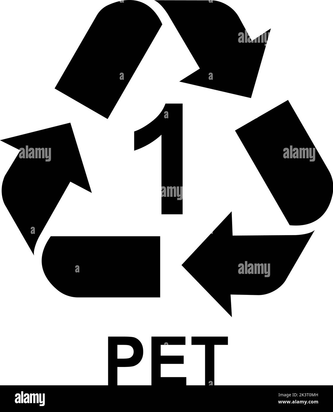 Recycling Symbols For Plastic. Vector icon illustration (PET Stock ...