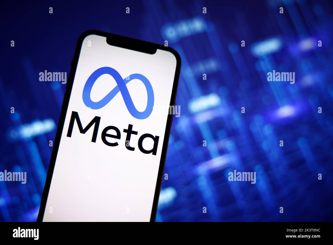 The Meta logo is seen on a mobile phone in this photo illustration in ...