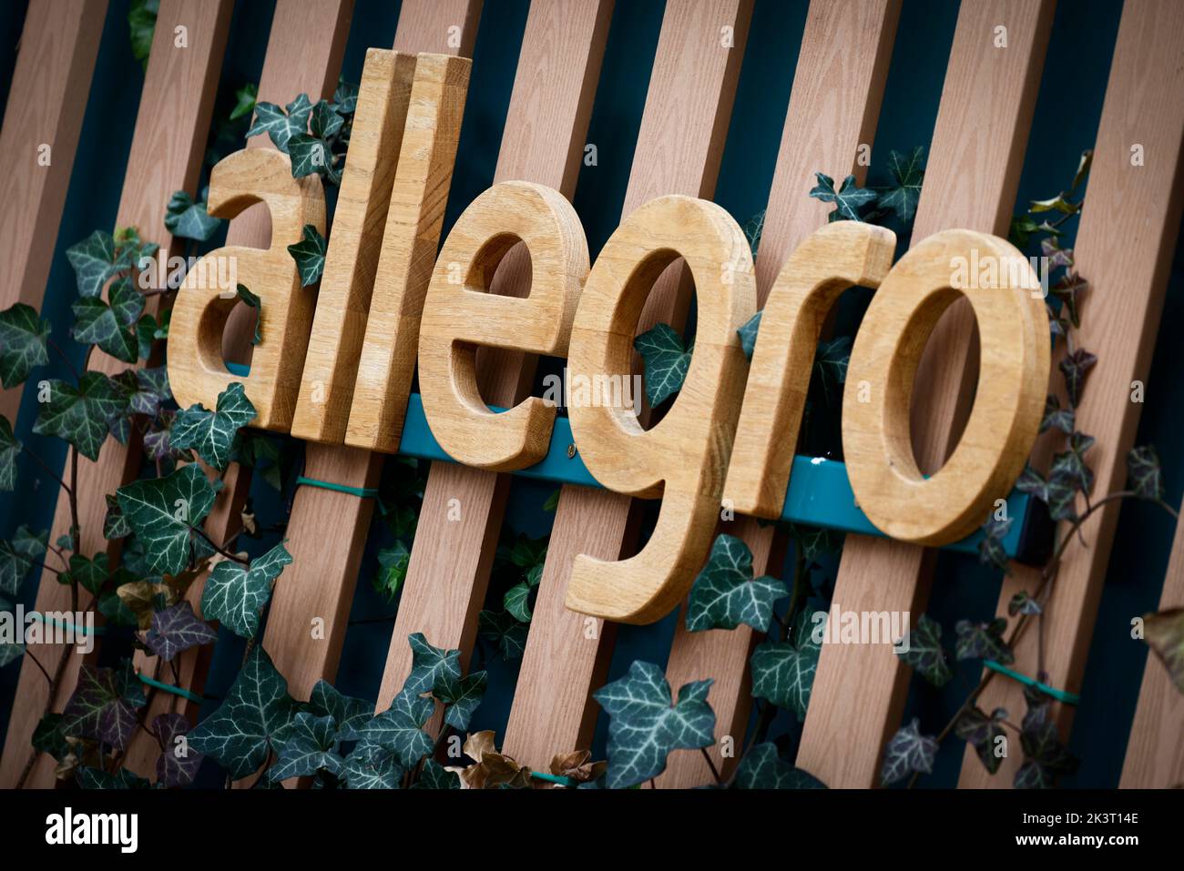 The logo of Poland's largest online market place Allegro is seen in ...
