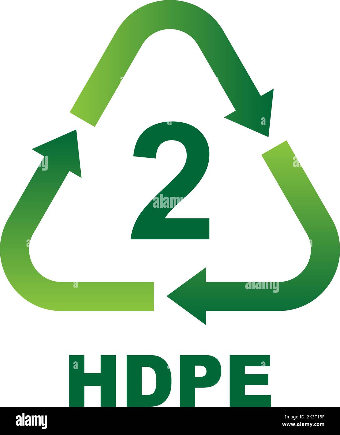 Recycling Symbols For Plastic. Vector icon illustration (HDPE Stock ...