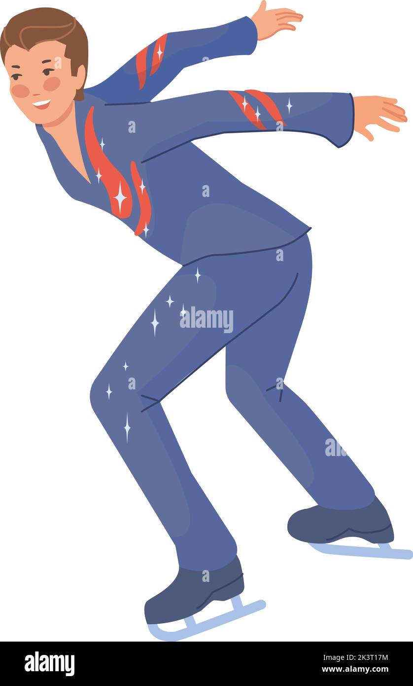 Male Figure Skater Clipart
