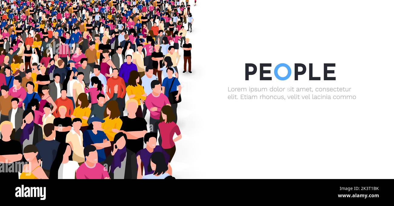 Large crowd people walking Stock Vector Images - Alamy