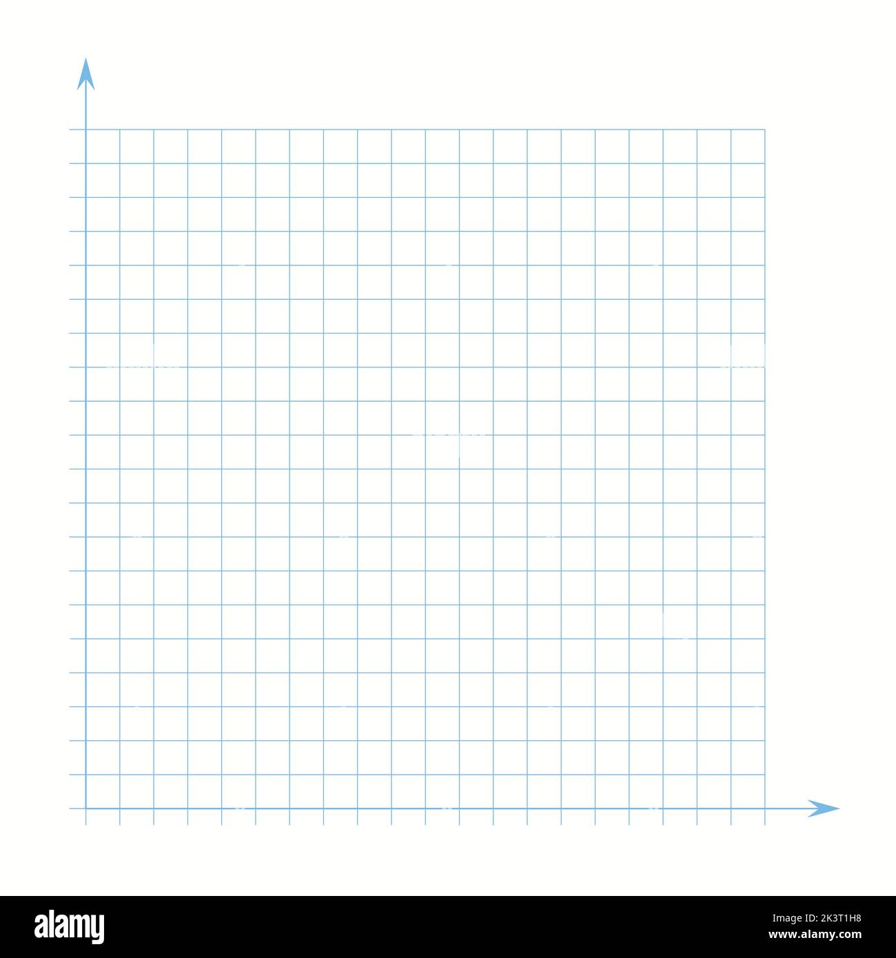 Grid paper. Mathematical graph. Cartesian coordinate system with x-axis ...