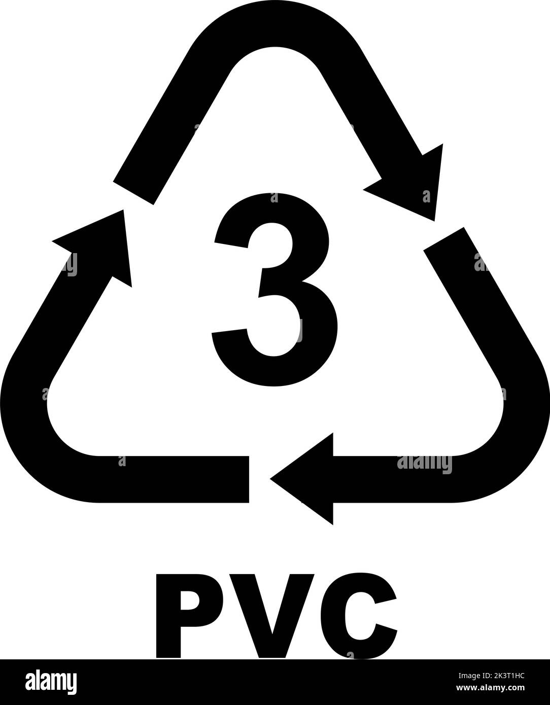 Recycling Symbols For Plastic. Vector icon illustration (PVC Stock Vector Image & Art - Alamy
