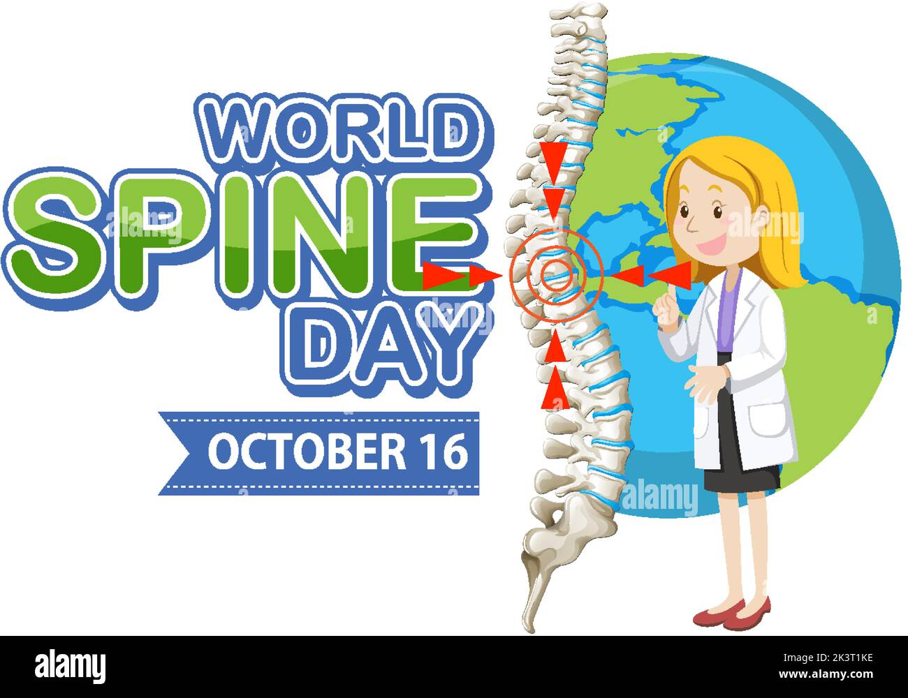 World Spine Day Banner Design illustration Stock Vector Image & Art - Alamy