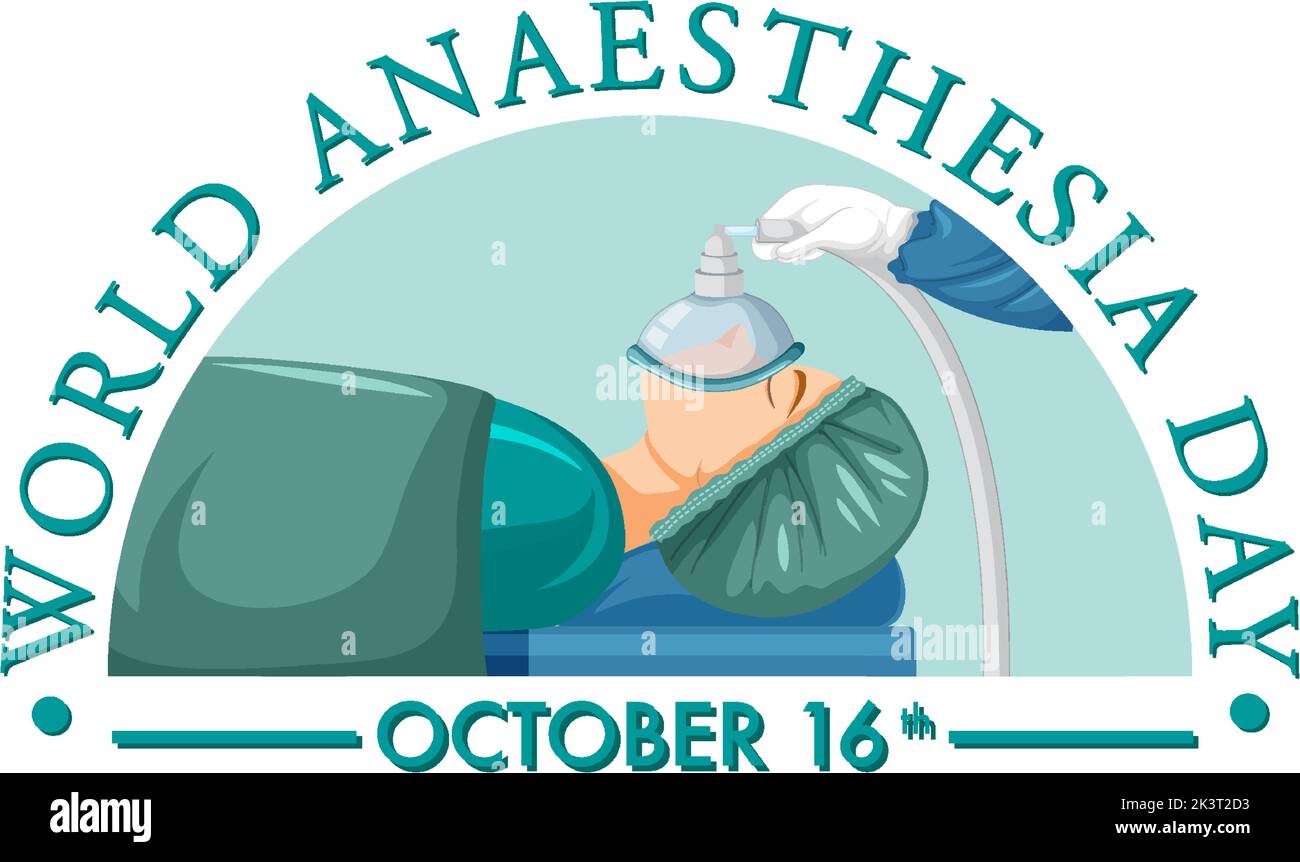 World Anaesthesia Day Banner Design illustration Stock Vector Image ...