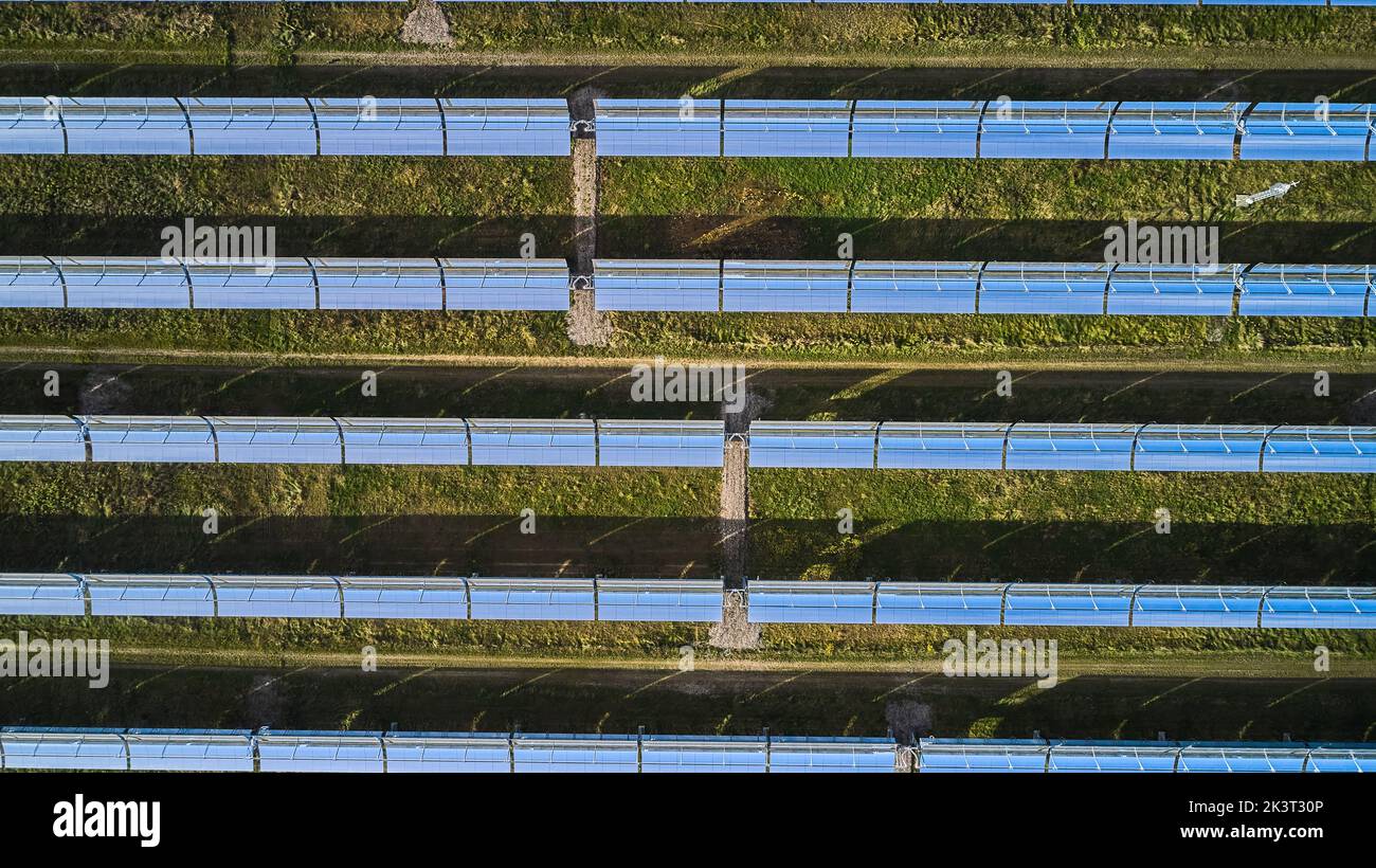 large Solar panel field in denmark Stock Photo - Alamy
