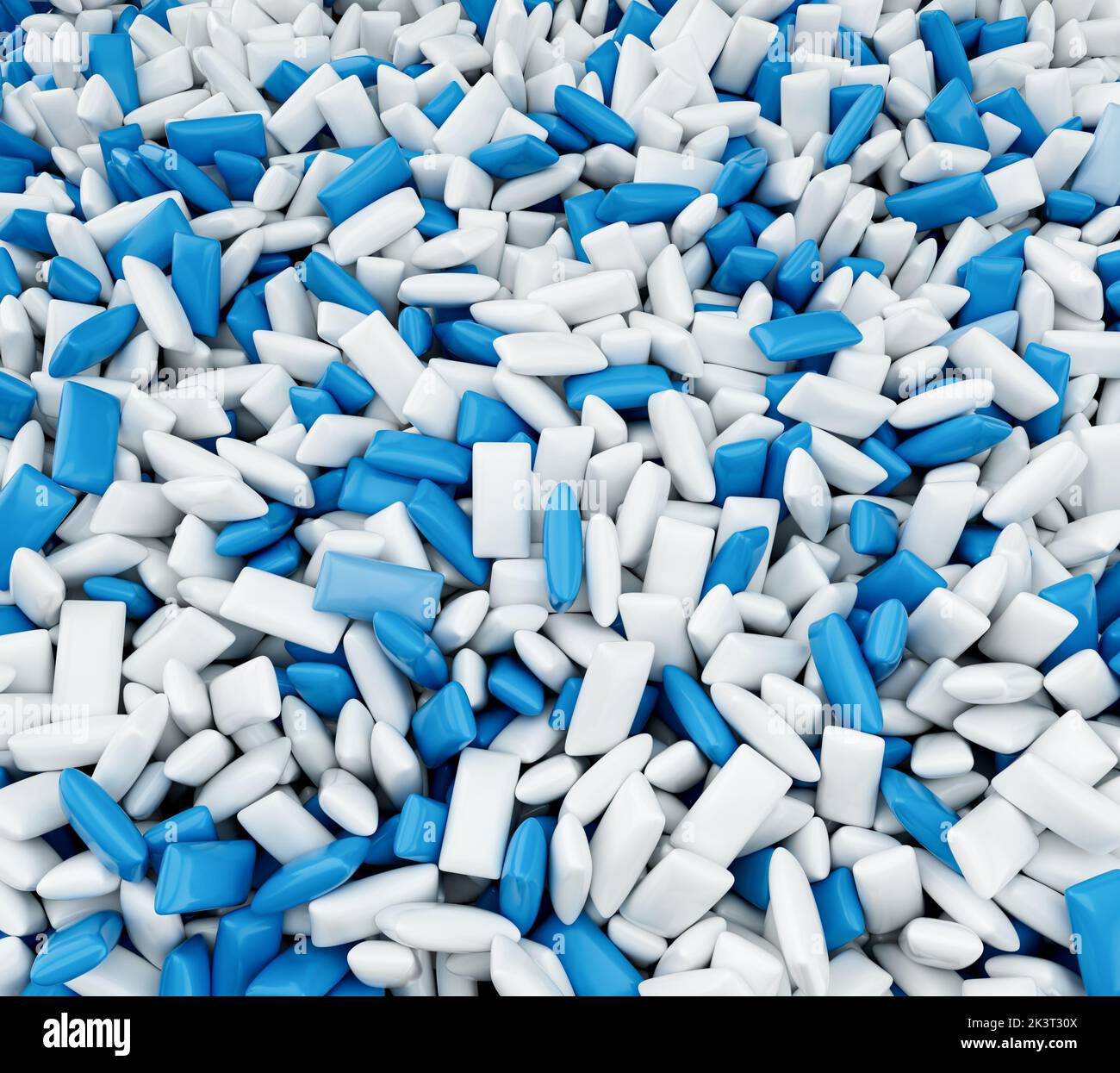 Mint Gum. colorful confectionary background of candy gums in Blue and ...