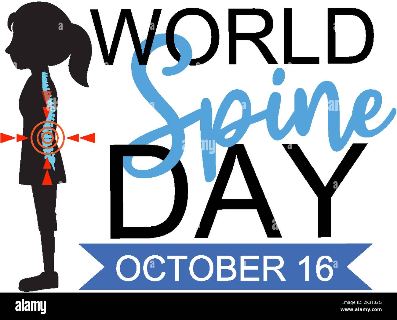 World Spine Day Banner Design illustration Stock Vector Image & Art - Alamy