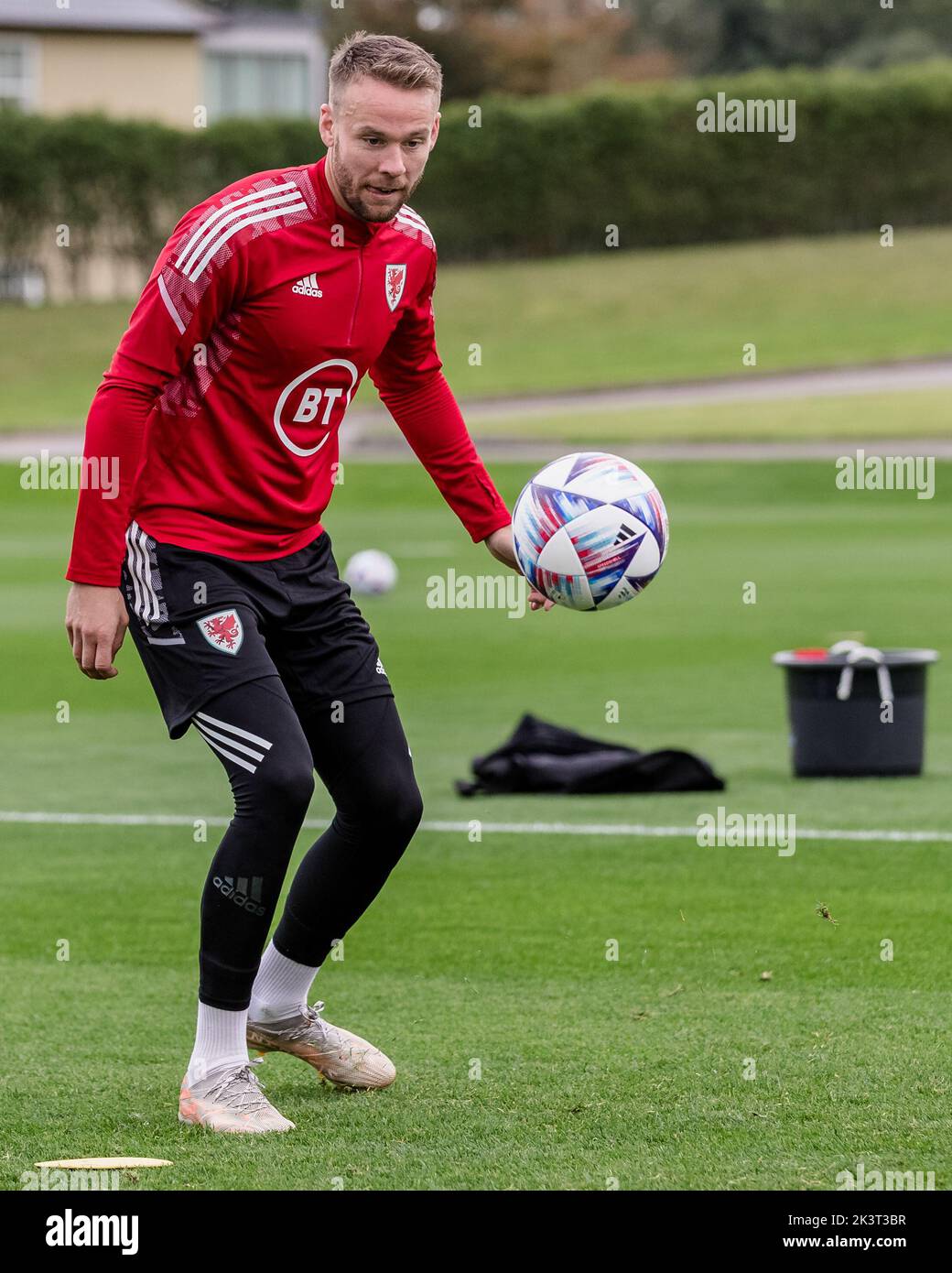 PONTYCLUN, WALES - 19 SEPTEMBER 2022: Wales' Chris Gunter during a ...