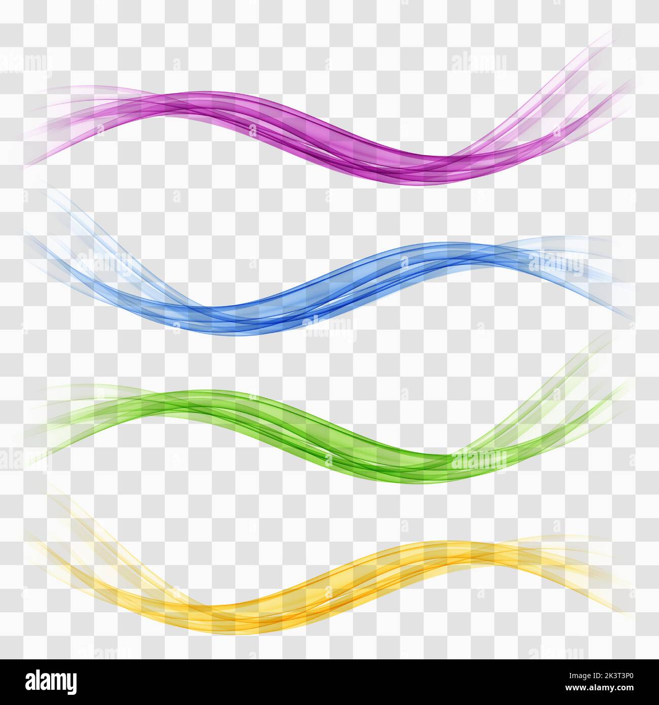 Wave transparent flow. Abstract wavy lines, design element Stock Vector ...