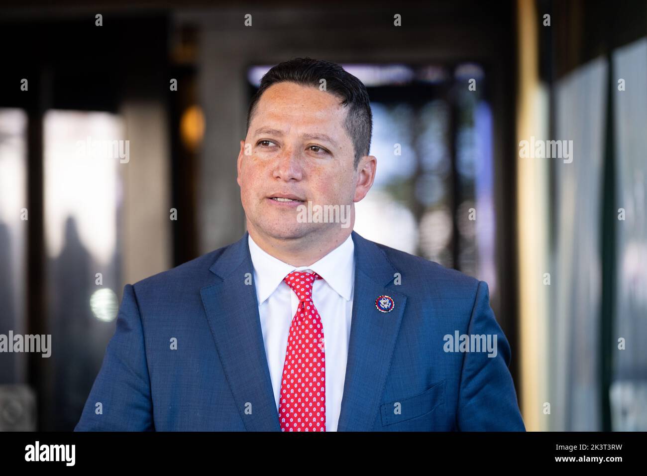UNITED STATES - SEPTEMBER 20: Rep. Tony Gonzales, R-Texas, leaves the ...