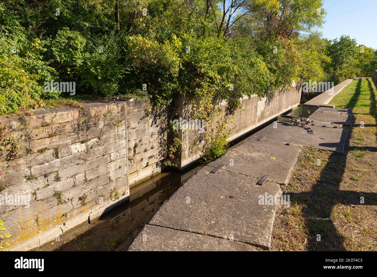 Ruins of Lock Number 11 on the historic I and M Canal in Ottawa ...