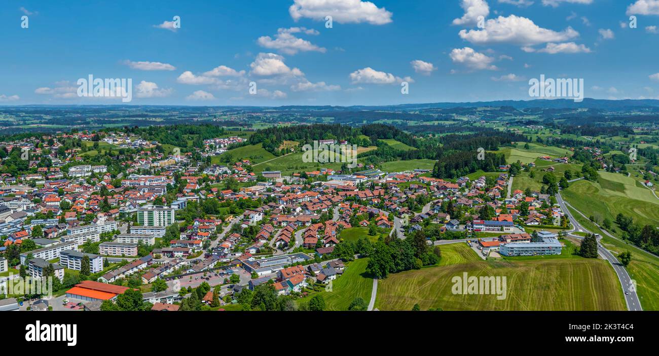 The small town of Lindenberg in the Allgaeu from above Stock Photo - Alamy