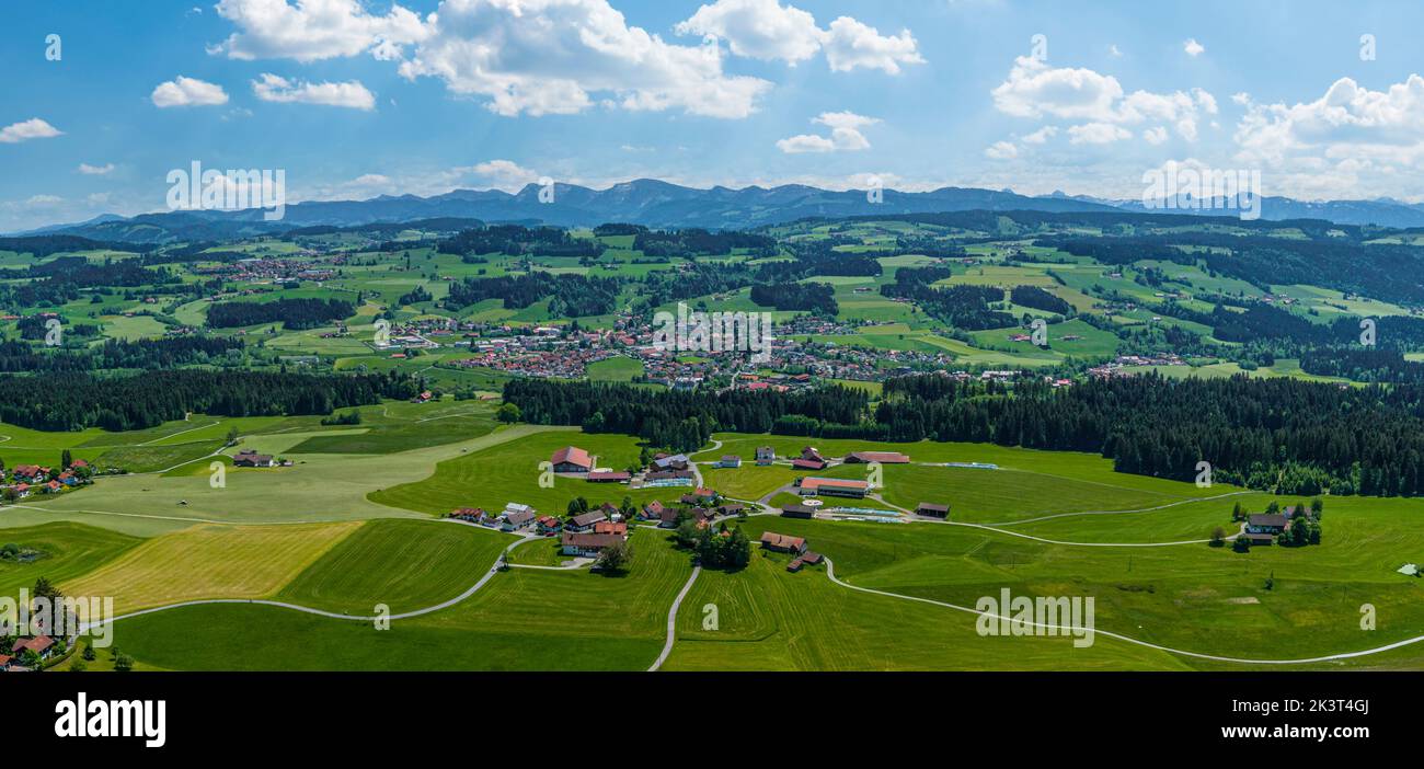 The small town of Lindenberg in the Allgaeu from above Stock Photo - Alamy