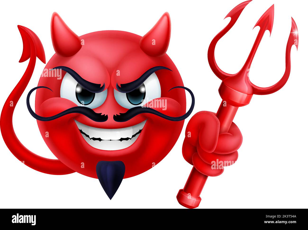 Devil Emoji Emoticon Man Face Cartoon Icon Mascot Stock Vector Image ...