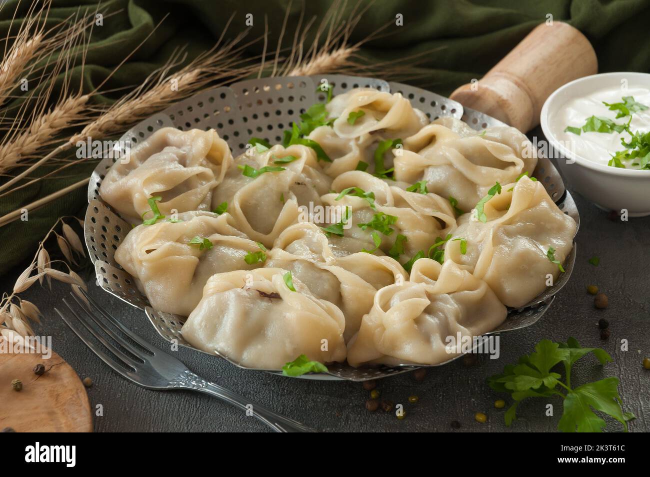 Uzbek traditional manty dumplings hi-res stock photography and images ...