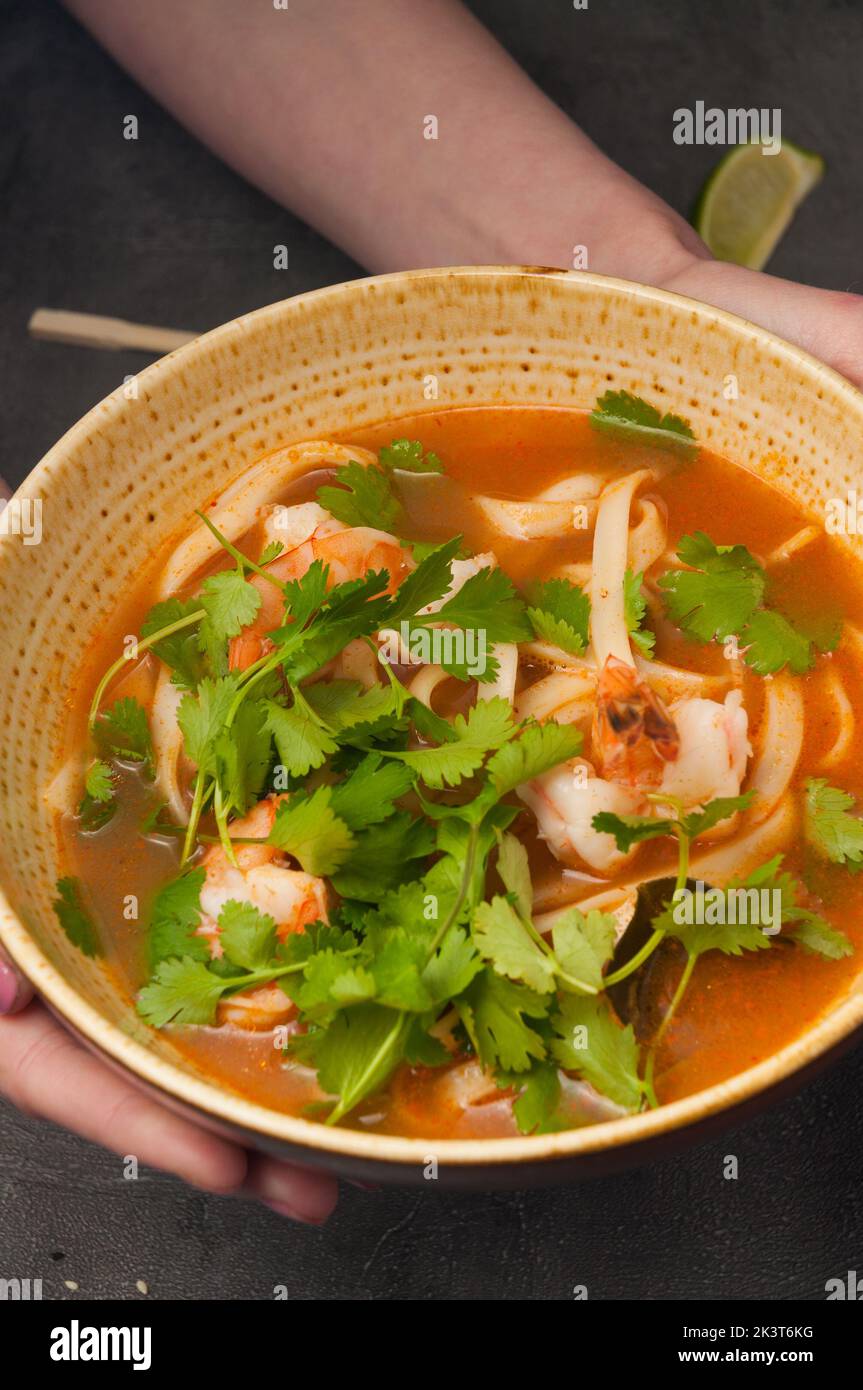 Seafood laksa hi-res stock photography and images - Alamy
