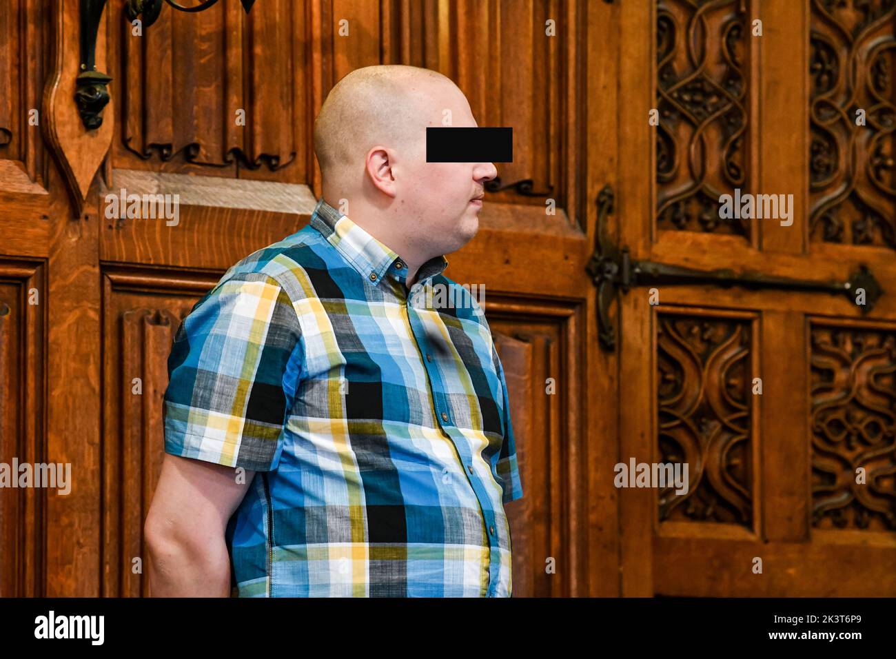 The accused Simon Janssens pictured during the jury constitution ...