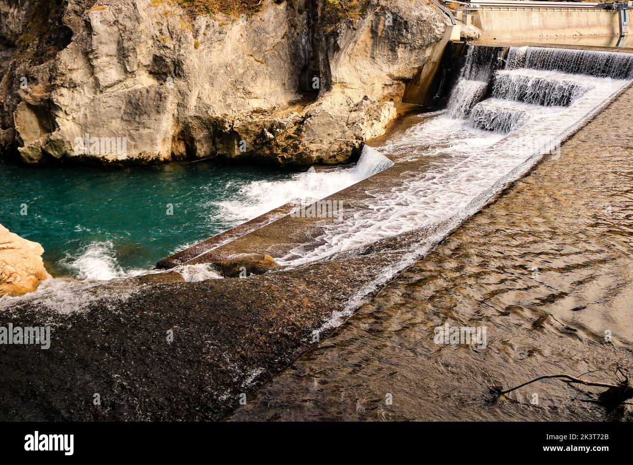 The beautiful landscape of Lechfall waterfall Stock Photo - Alamy