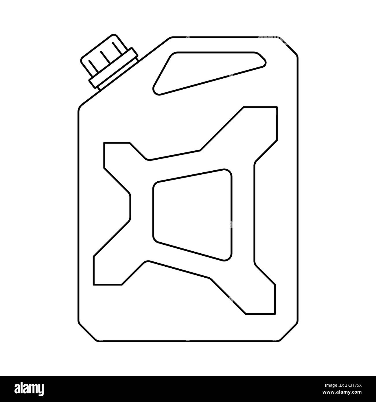 Canister icon. Fuel tank icon. Black linear canister icon. Vector ...