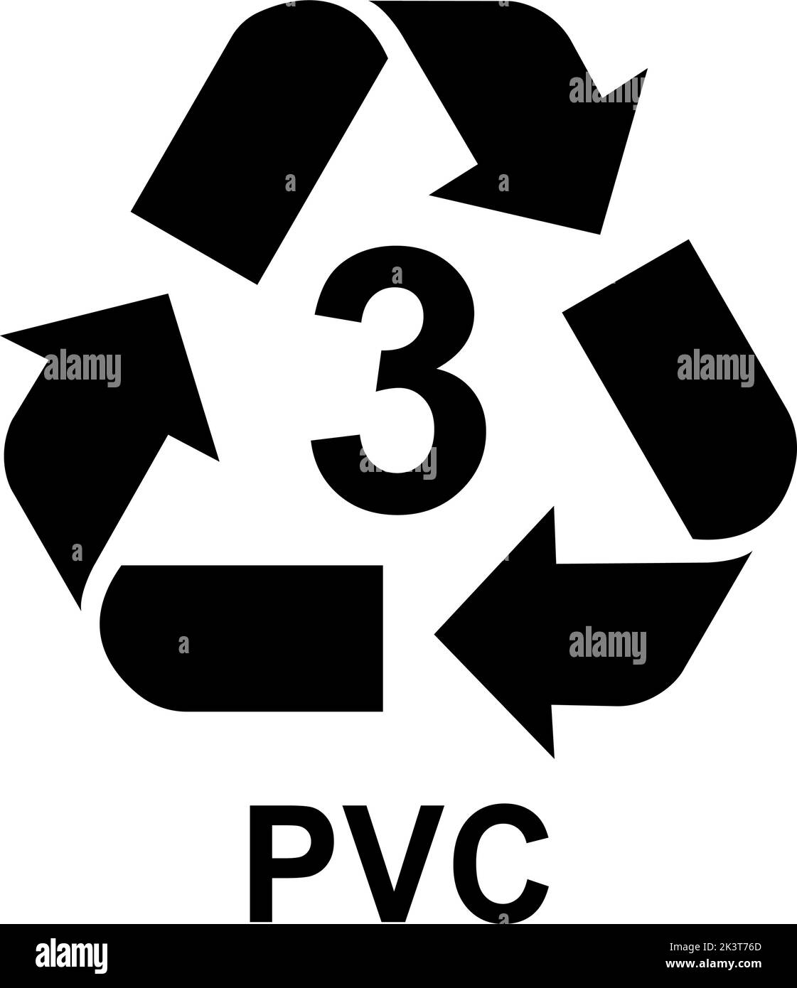 Recycling Symbols For Plastic. Vector icon illustration (PVC Stock Vector Image & Art - Alamy