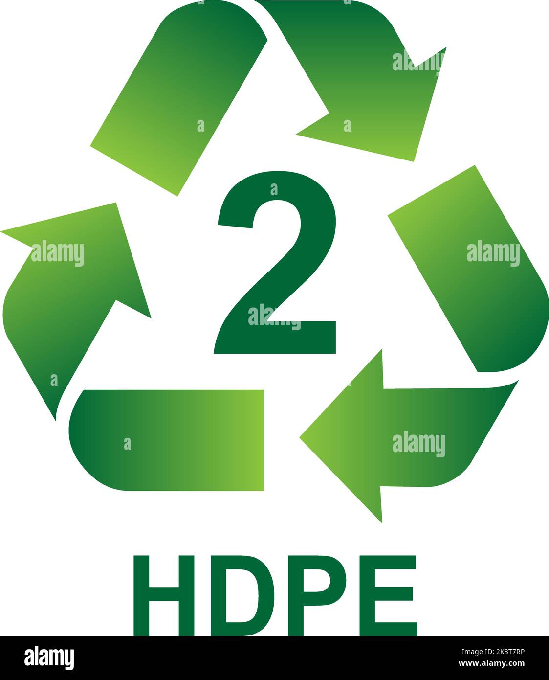Recycling Symbols For Plastic. Vector icon illustration (HDPE Stock ...