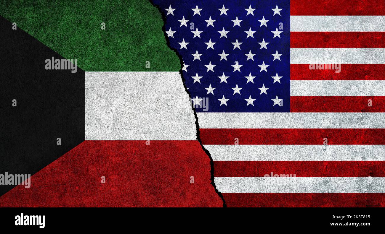 Kuwait usa flag hi-res stock photography and images - Alamy
