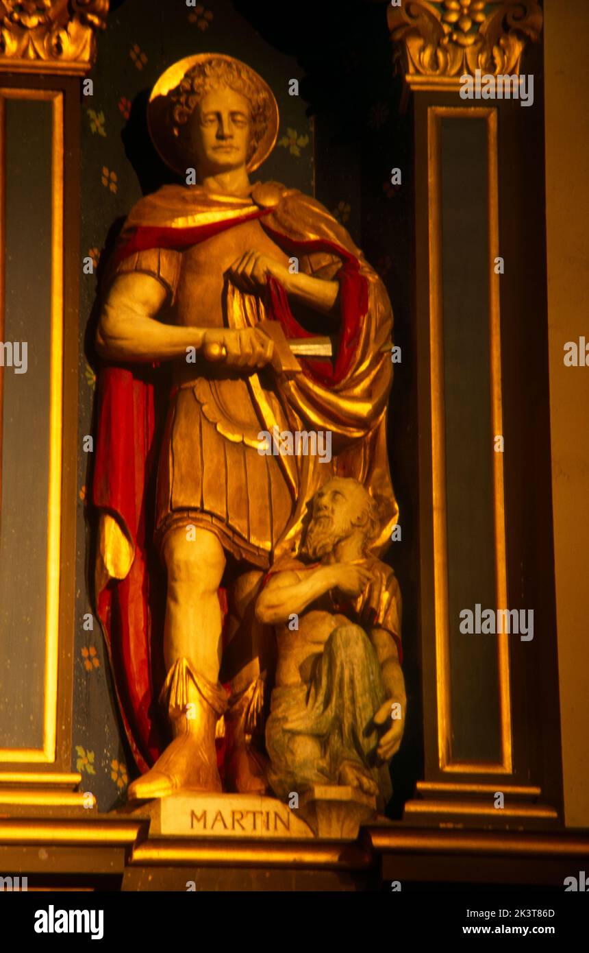 St Martin of Tours Church Epsom Surrey England Statue of Saint Martin ...