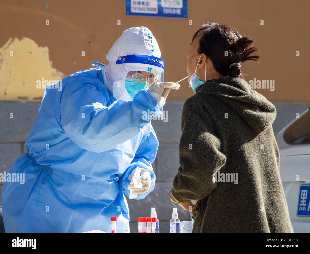 GREATER KHINGAN, CHINA - SEPTEMBER 28, 2022 - Staff members conduct ...