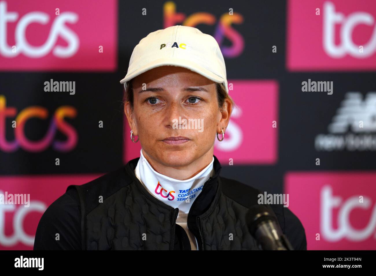 Manuela Schar during a press conference held at the De Vere Hotel ...