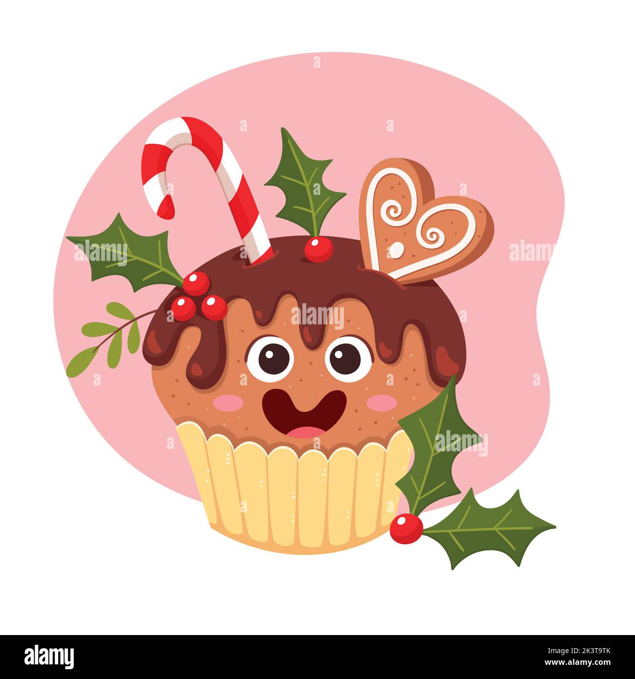 Christmas funny cookie on Stock Vector Images - Alamy