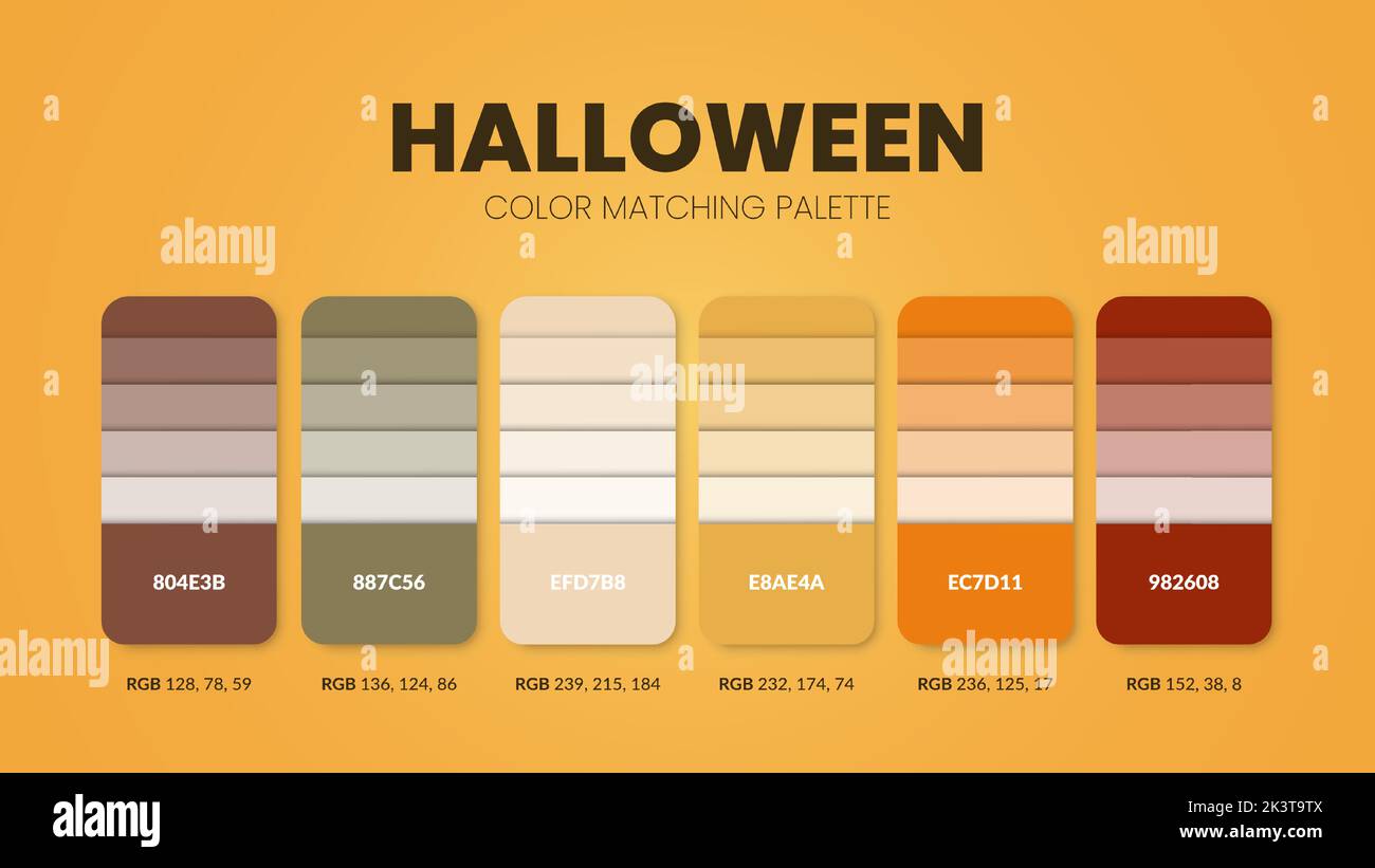 Halloween theme color palettes or color schemes are trends combinations ...